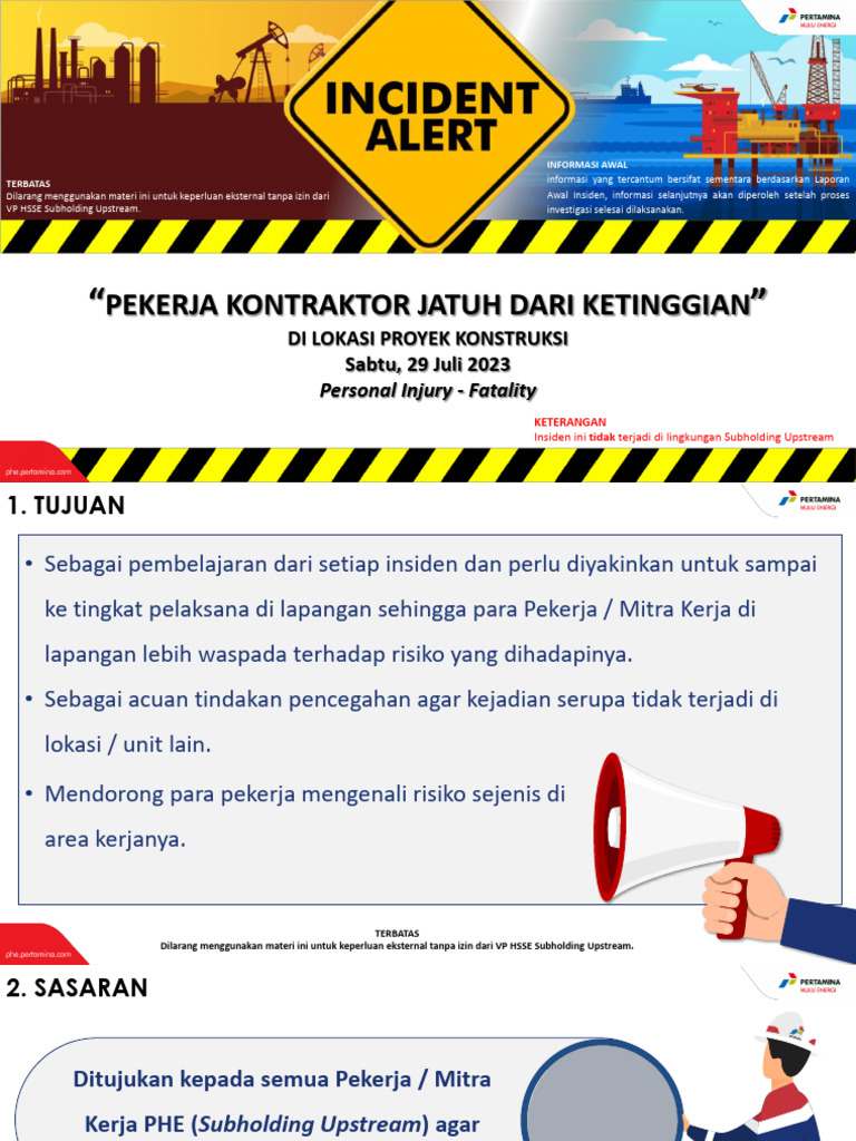 2023.07.29 - Fall from Height - Incident Alert - SSD | PDF