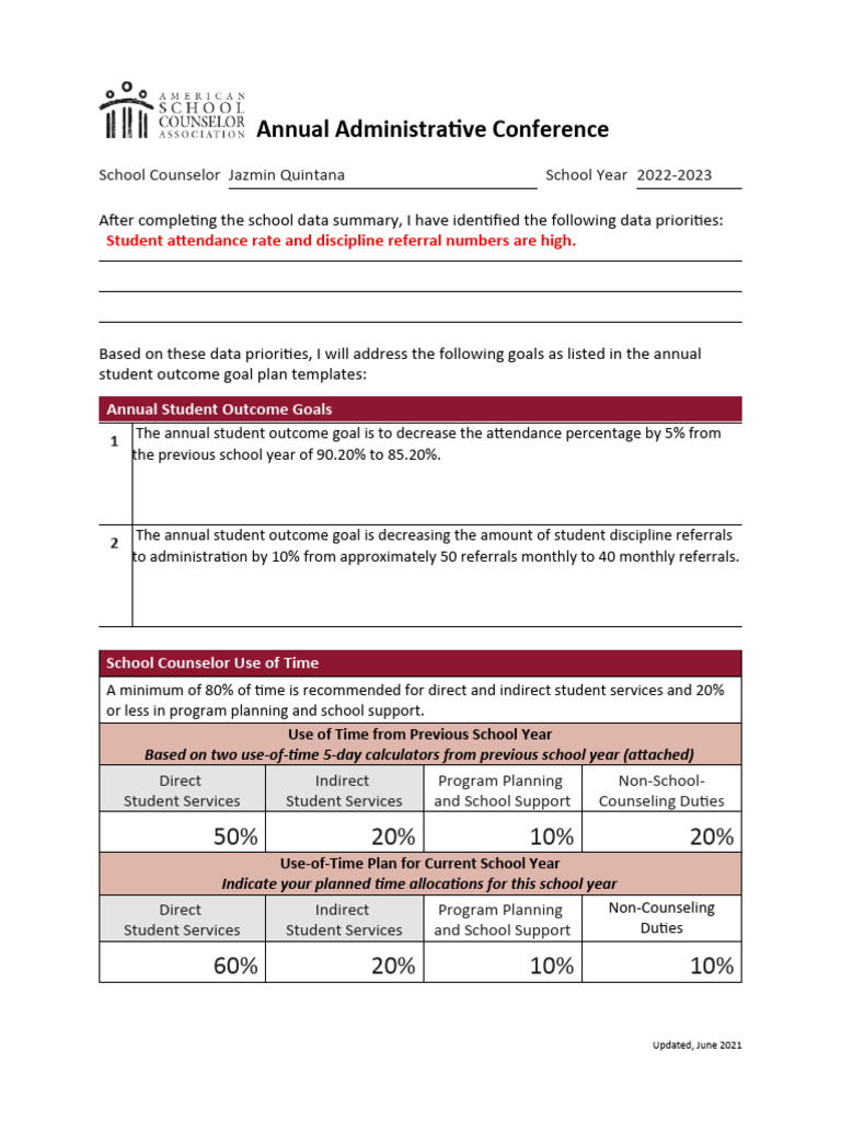 Annual Administrative Conference: Student Attendance Rate and ...