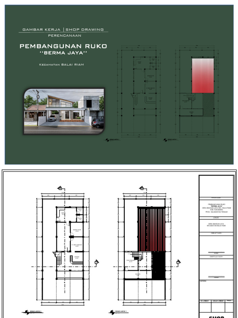 Gambar Ruko Apotek (Pek.pondasi) | PDF