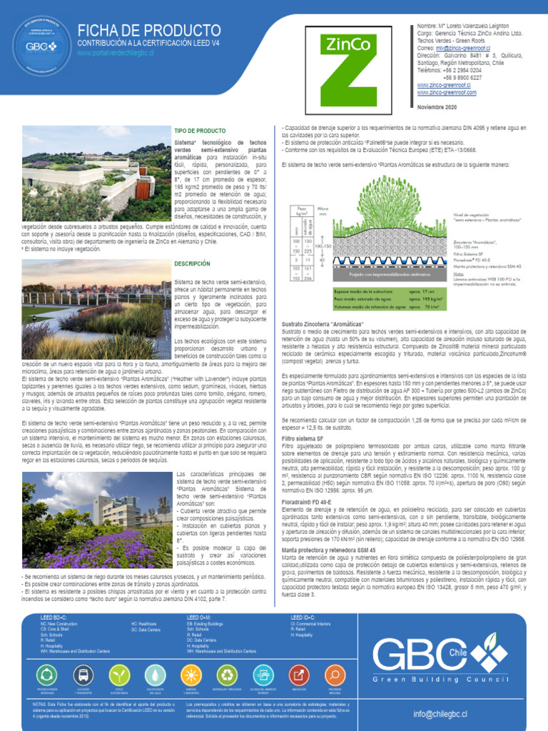 Ficha Leedv4 Zinco | PDF