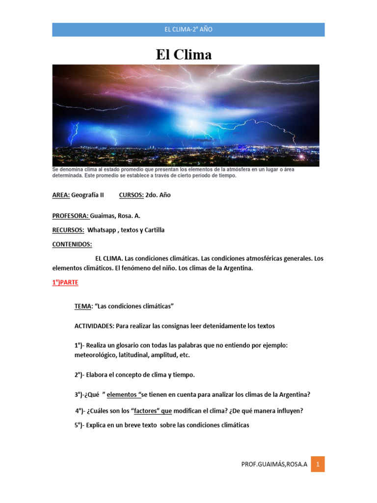 El Clima | PDF | Clima | Herida