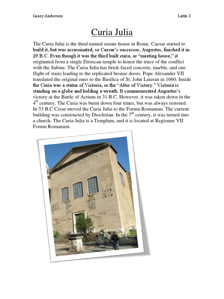 Curia Julia: History and Significance | PDF