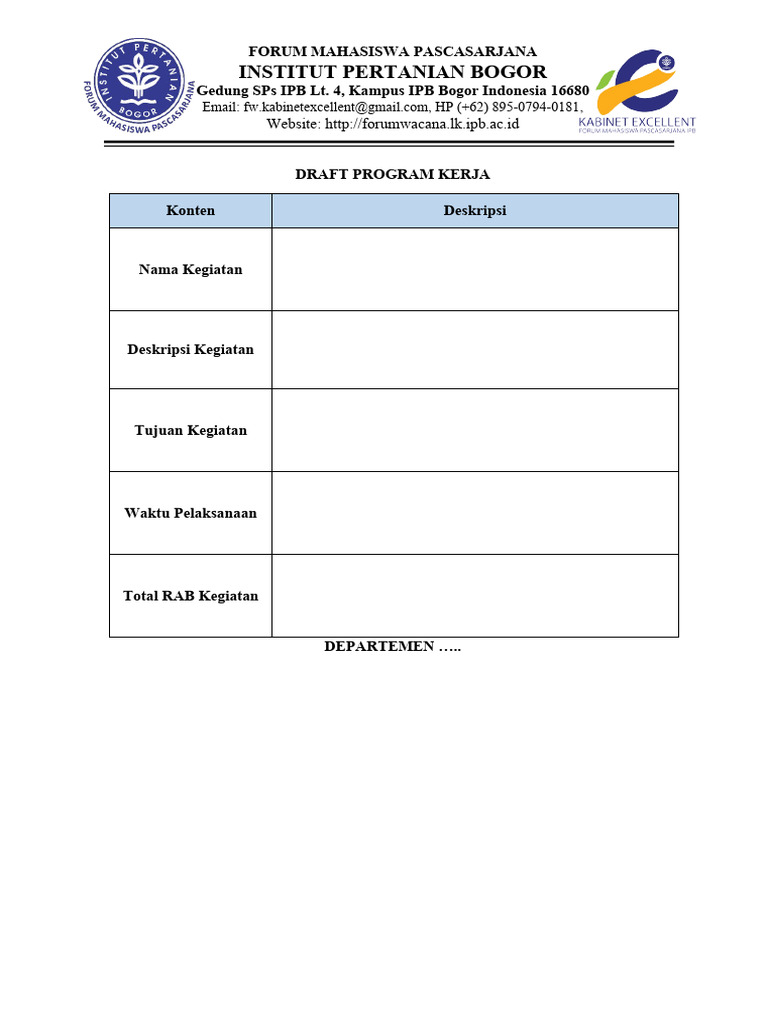 DRAFT PROKER Contoh | PDF
