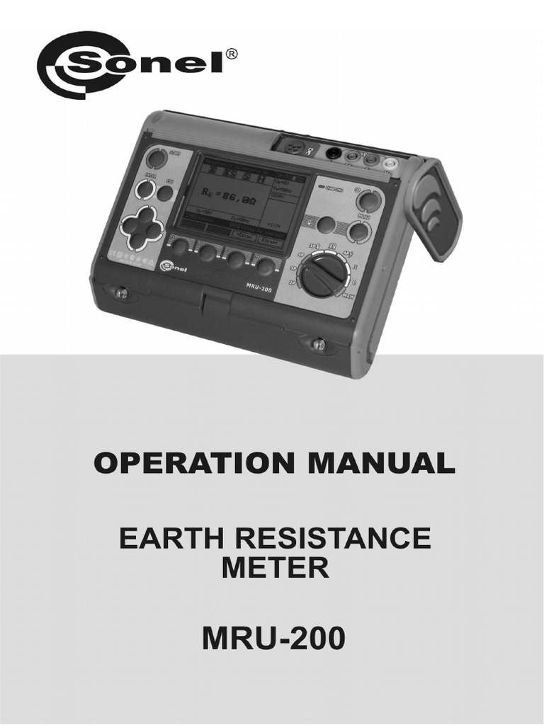 MRU-200 Earth Resistance Meter Manual | PDF | Calibration | Electrical ...