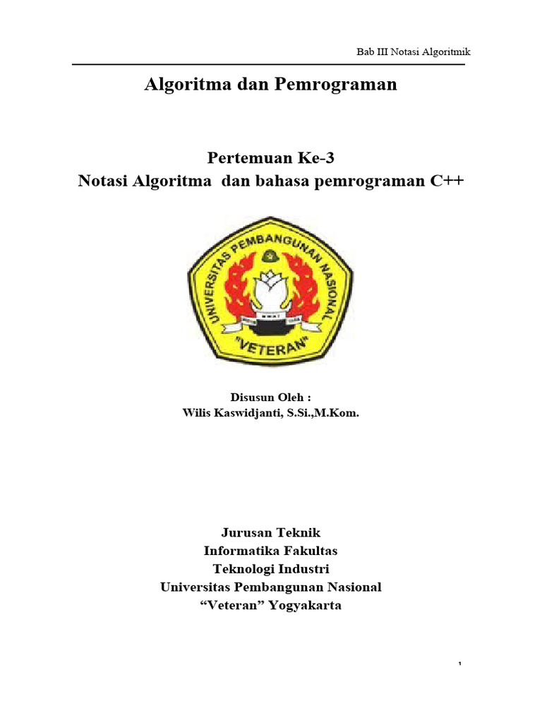 Notasi Algoritma Dan Prog C | PDF