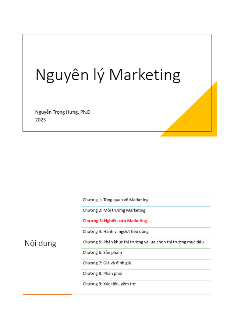 Nguyên Lý Marketing - C3 - Nghiên Cứu Marketing | PDF