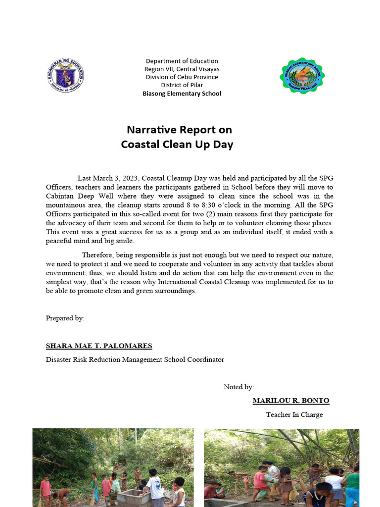 Coastal Clean Up Narrative | PDF | Wellness
