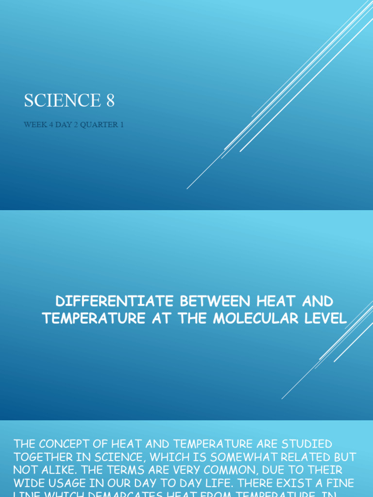 Science 8 PPT W4D2Q1NV | PDF | Temperature | Heat