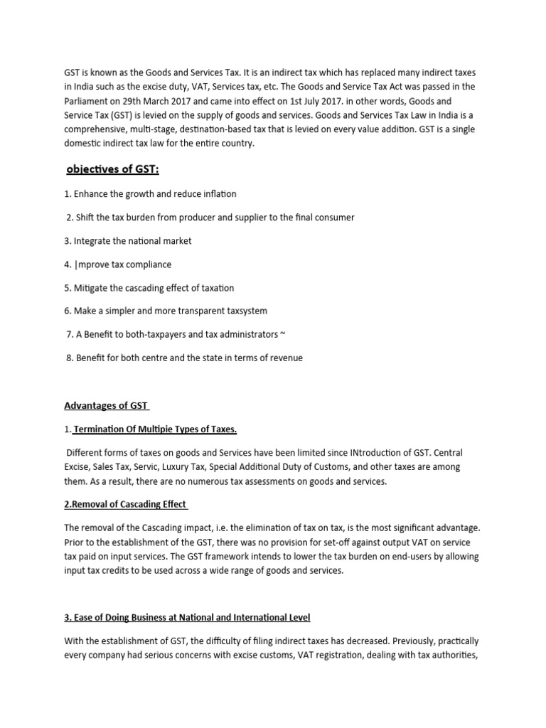 Comprehensive Guide to GST in India | PDF