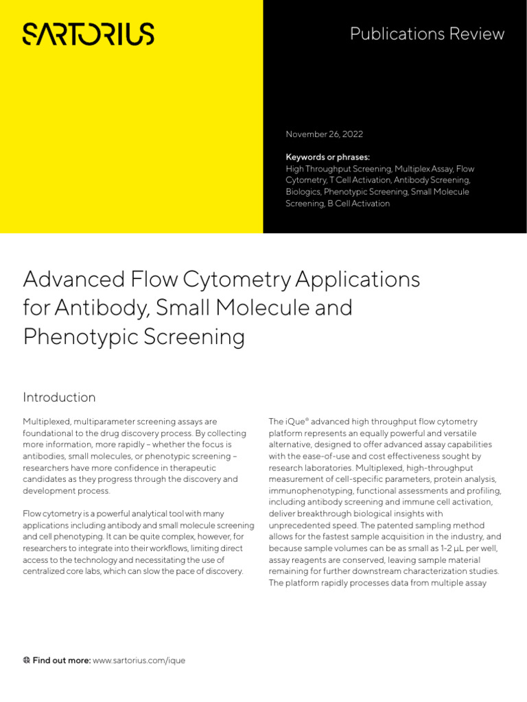 Flow Cytometry Antibody Molecule Phenotypic Screening Ique Review en L ...