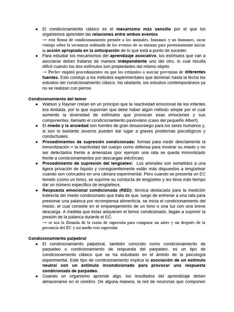 Capítulo 3 - Condicionamiento Clásico - Fundamentos. Domjam, M. (2007 ...