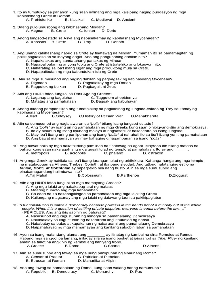Ap8-Q2-Periodical Exam | PDF
