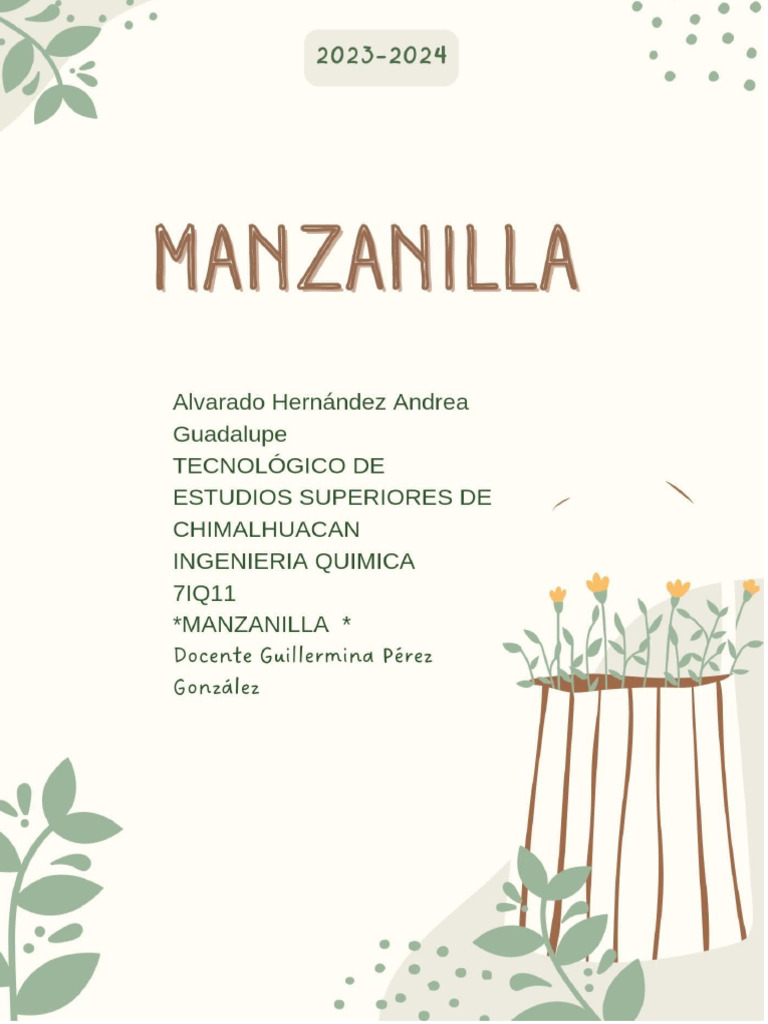 MANZANILLA | PDF | Té | Plantas