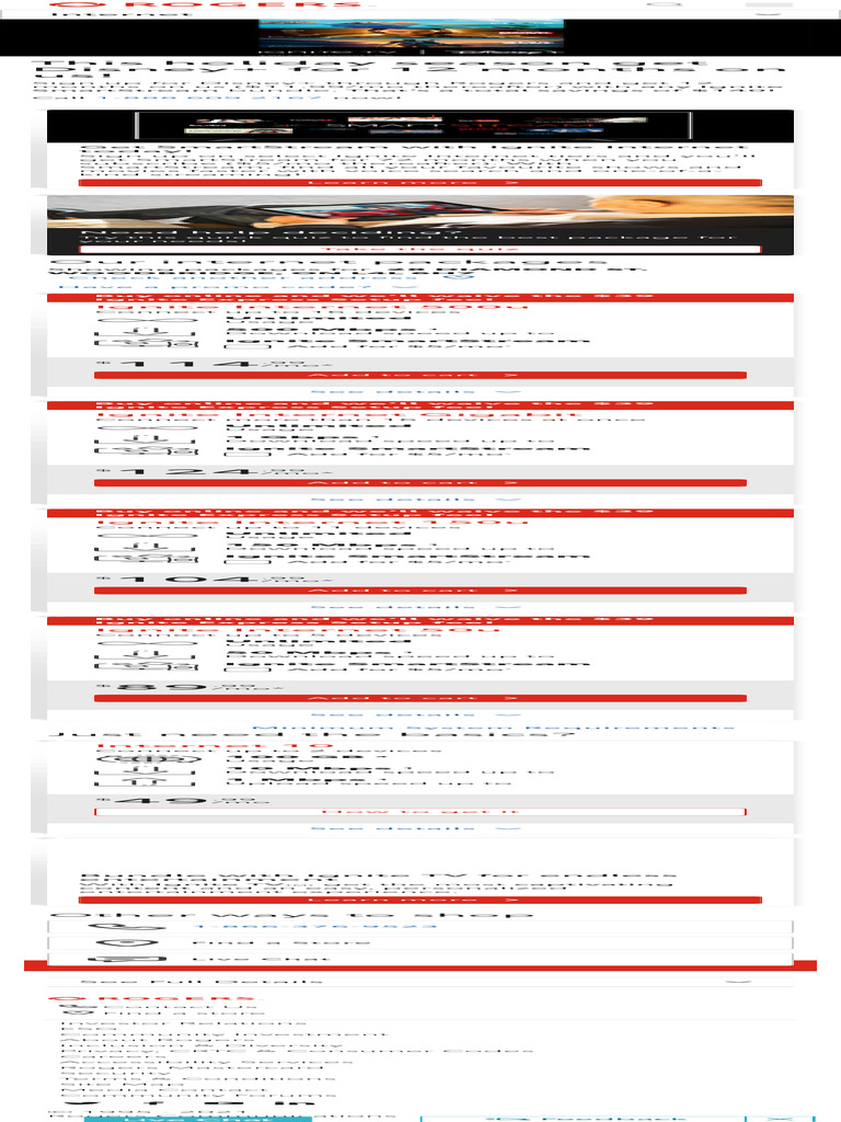 Shop Ignite Internet Packages -Fibre Powered WiFi Technology Rogers ...