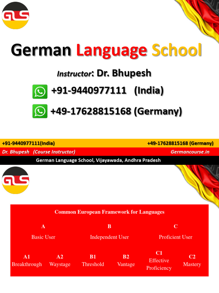 German Language Course Fees in Vijayawada | PDF