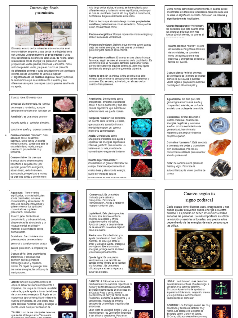 Libro de Piedras y Cuarsos | PDF | Cuarzo | Amuleto