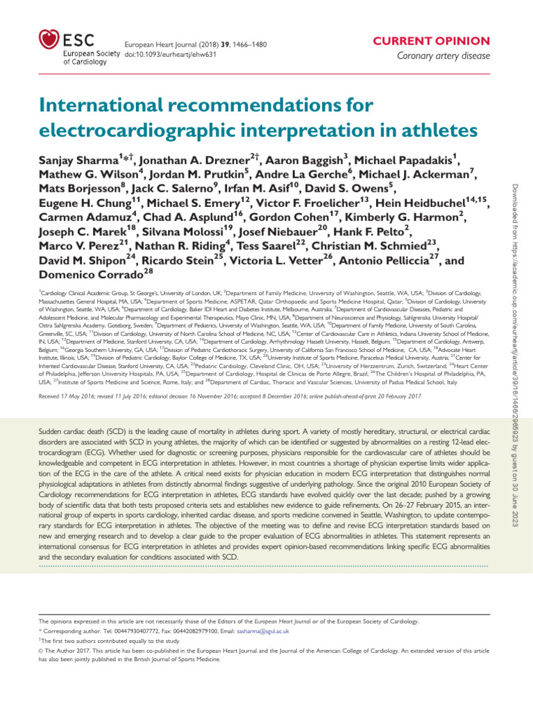 ECG in athlete | PDF