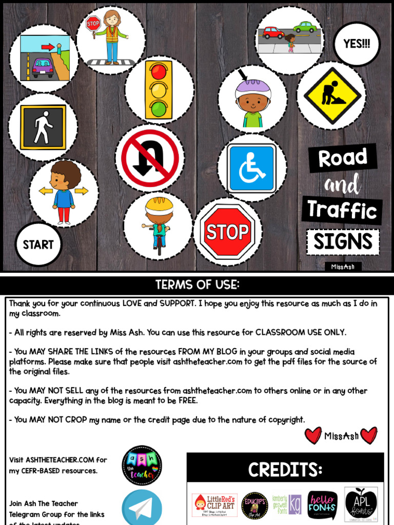 Road & Traffic Signs Board Game | PDF