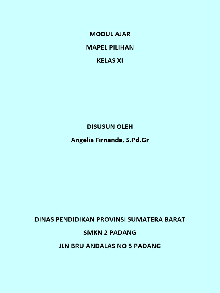 Cover Modul Ajar Pdf