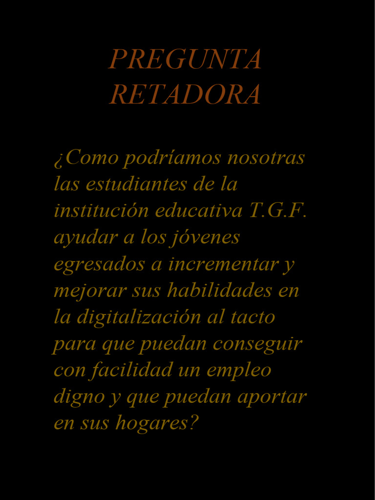 Pregunta Retadora | PDF