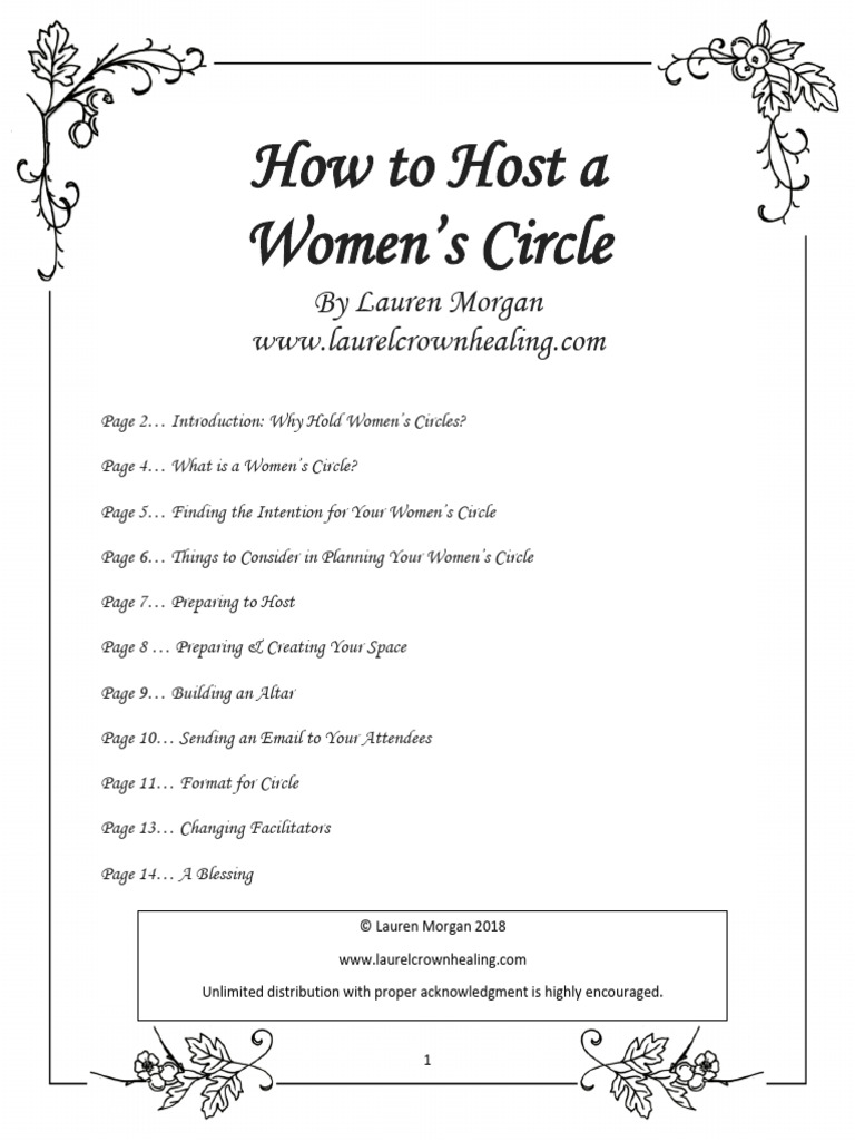 How To Run A Womens Circle | PDF | Self-Improvement | Religion ...