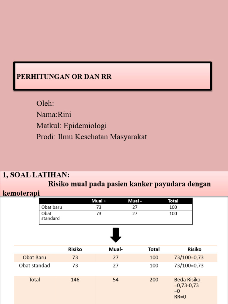 Perhitungan or Dan RR | PDF | Kesehatan Holistik