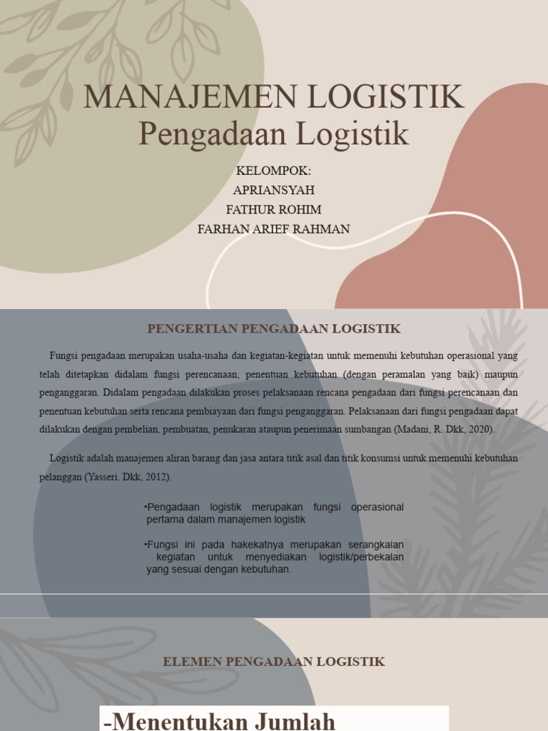 Manajemen Logistik | PDF