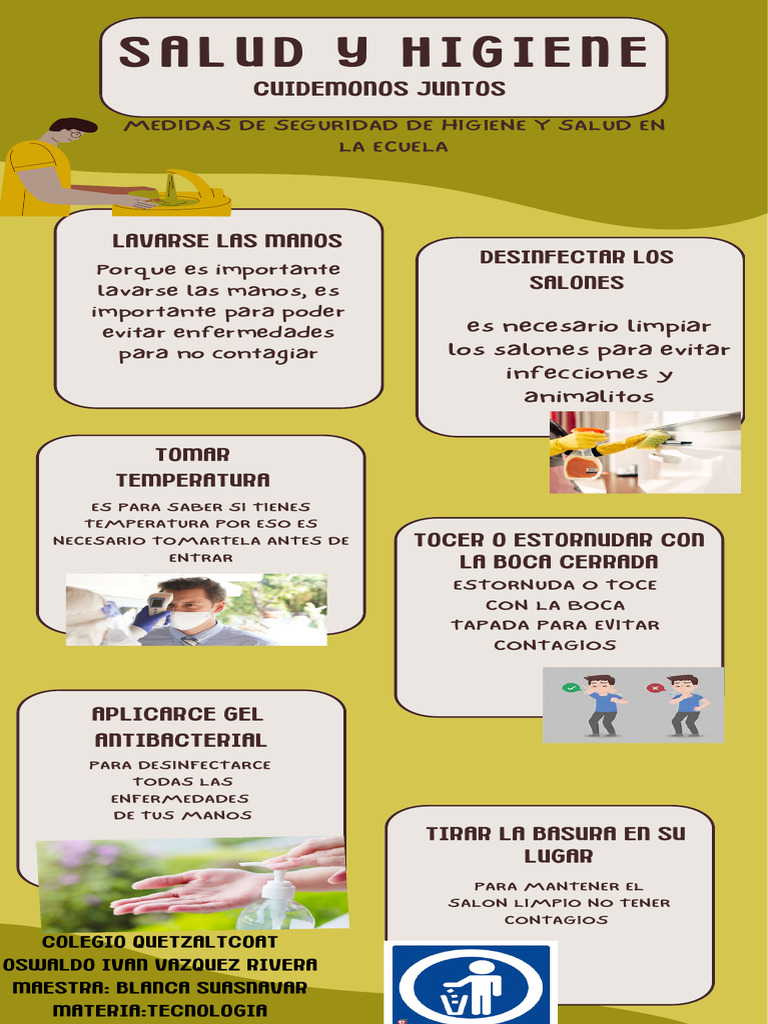 Infografía Higiene y Salud | PDF | Lavado de manos | Higiene