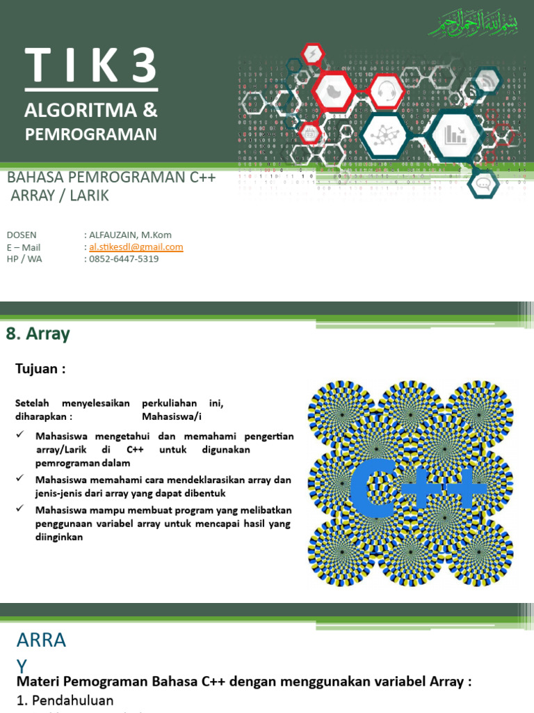 11_BAHASA C++ ARRAY_LARIK UPDATE | PDF