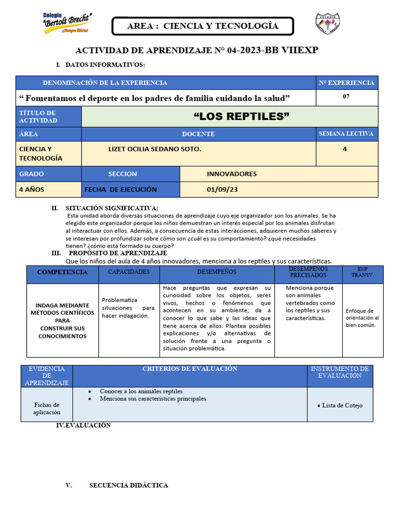 ACTIVIDAD DE APRENDIZAJE 4 CYT 01-09 EXP VII | PDF