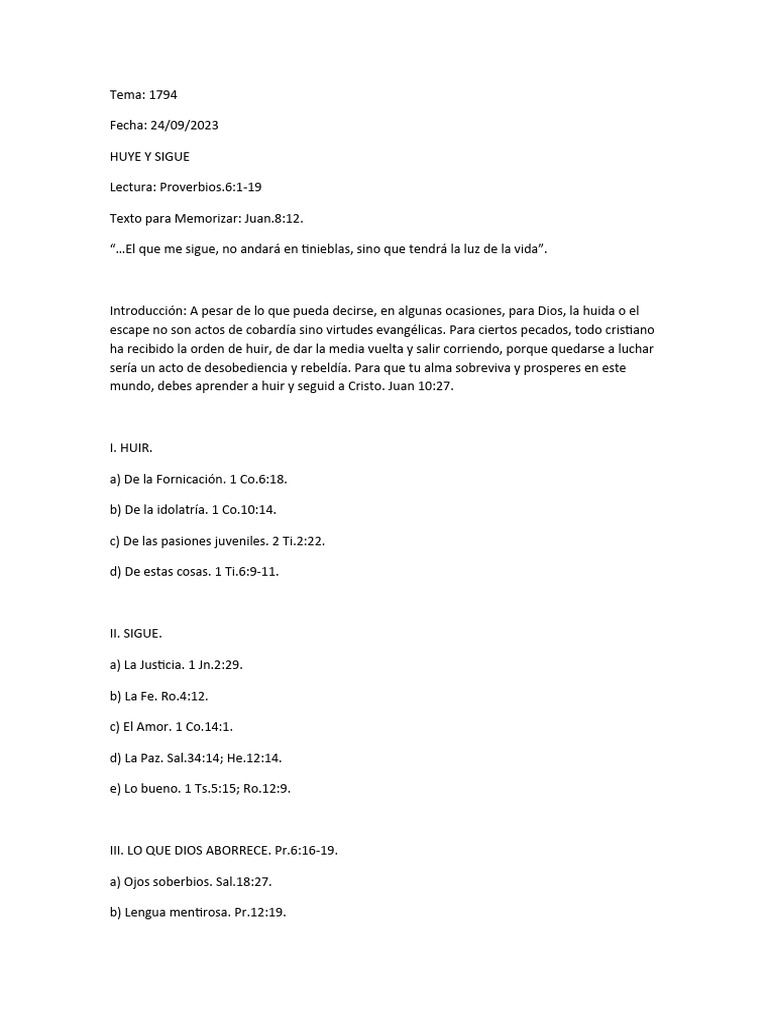 Huye y Sigue | PDF
