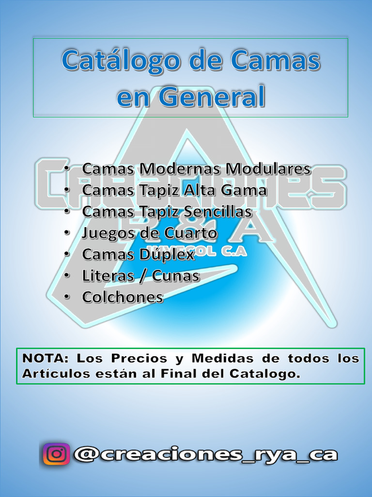 Catalogo PVP Camas en General | PDF