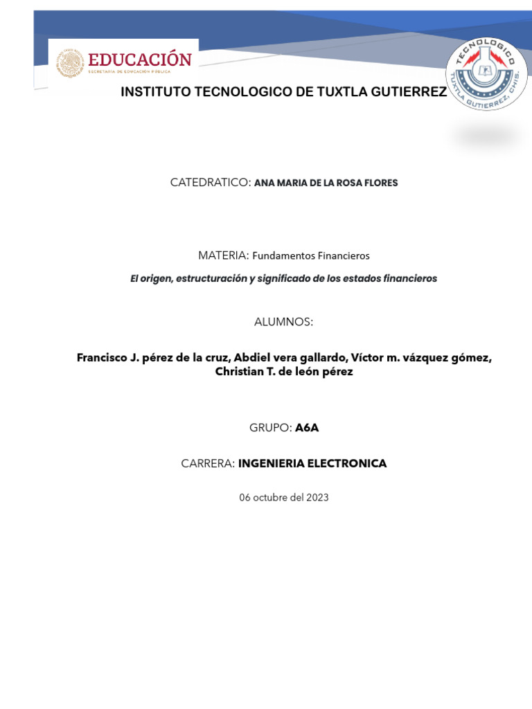 CUADRO COMPARATIVO de Los Estados Financieros | PDF CUADRO COMPARATIVO de Los Estados Financieros | PDF