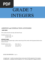 Integers Cheat Sheet | PDF
