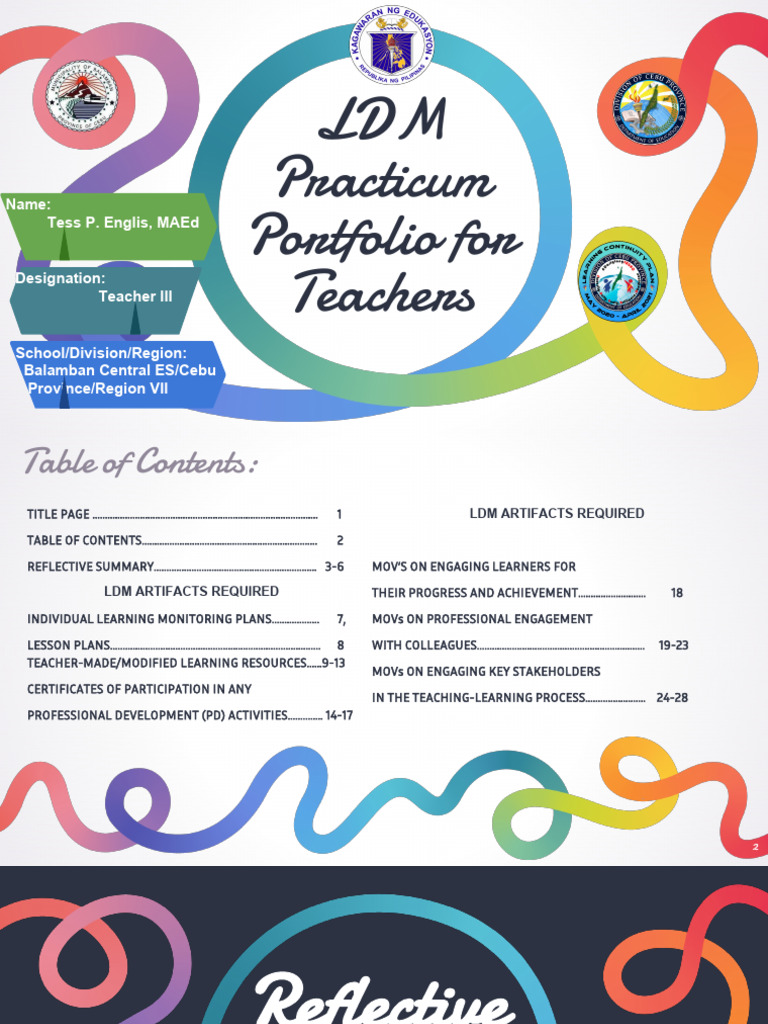 LDM Practicum Portfolio for Teachers | PDF | Cognition | Teaching