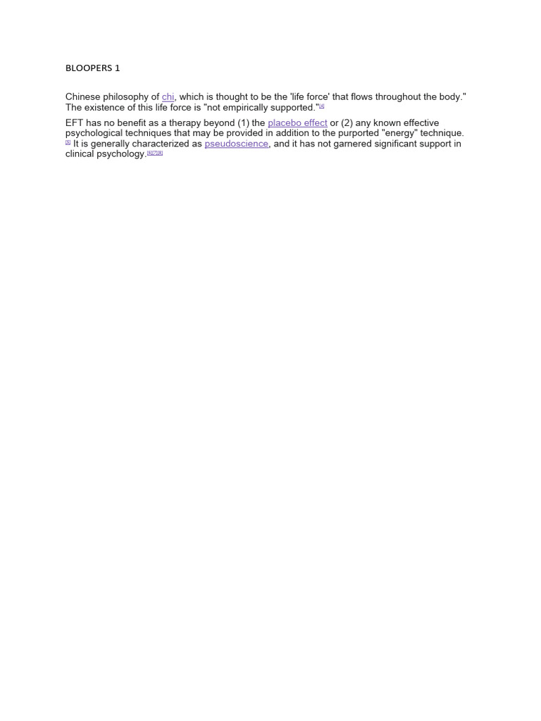 Critique of EFT and Chi Philosophy | PDF | Science & Mathematics