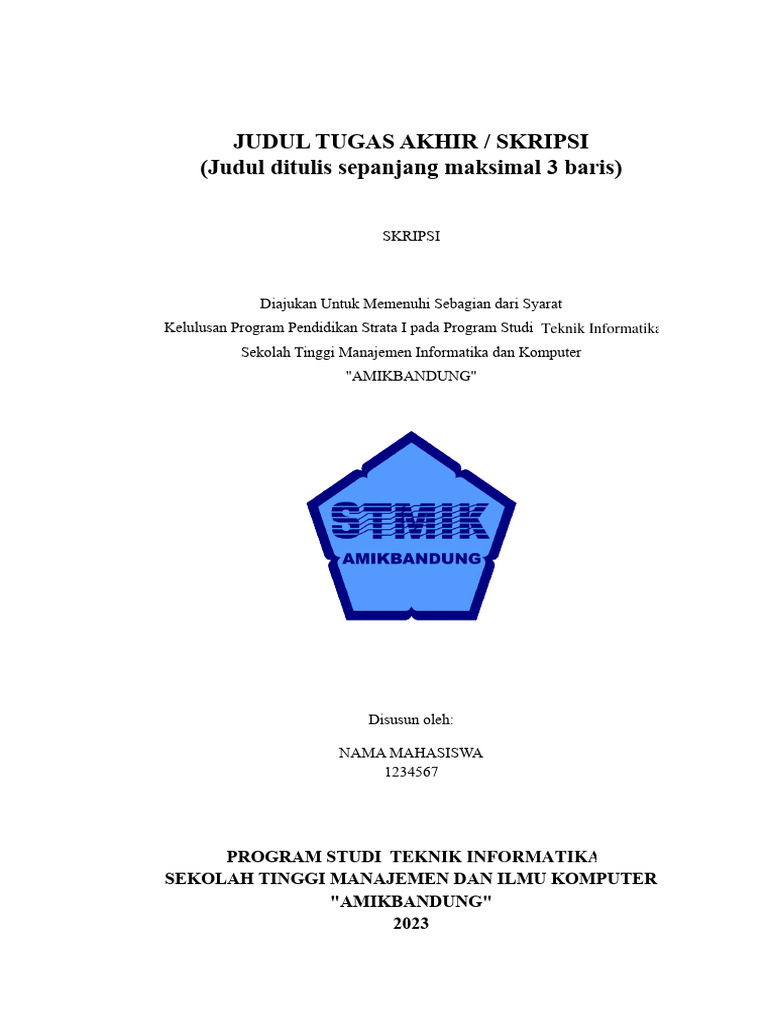 TEMPLATE TUGAS AKHIR v1.0 | PDF
