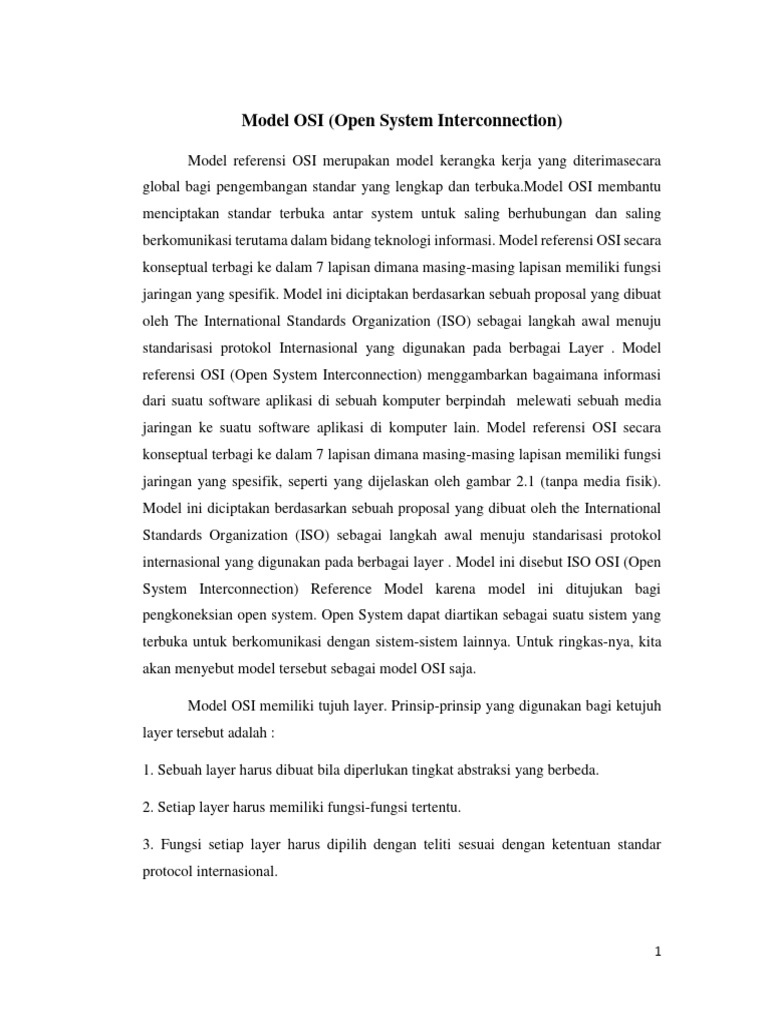 Model OSI | PDF