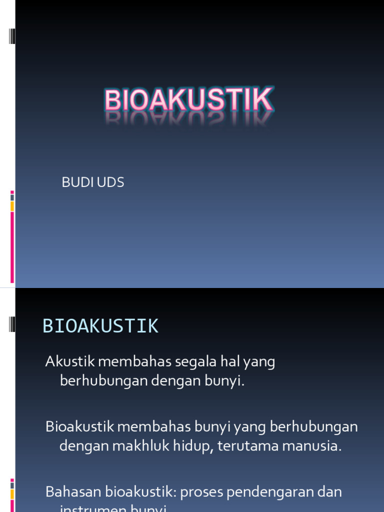 Dasar Bioakustik | PDF