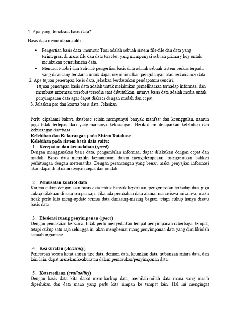 Diskusi 4 - Basis Data | PDF | Komputer