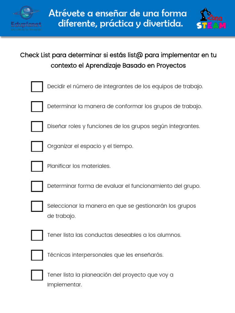 Check List para Implementar El ABP | PDF