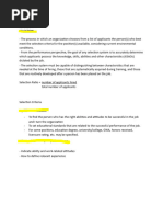 Shortlisting Template and Criteria Guide | PDF