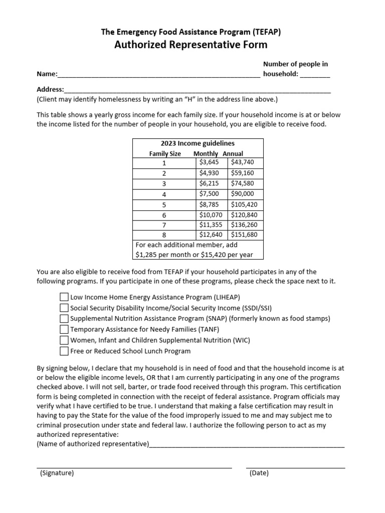 BNC Form | PDF | Supplemental Nutrition Assistance Program | Society Of ...