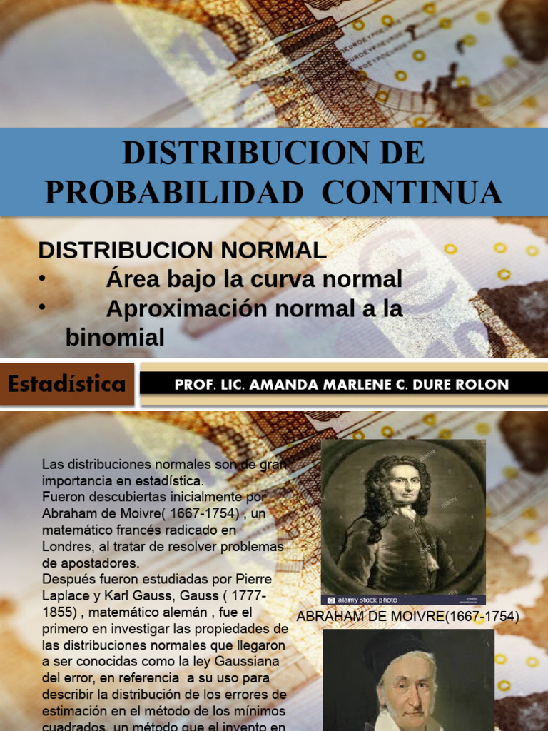 Distribucion de Probabilidad Continua | PDF | Distribución normal | Probabilidad