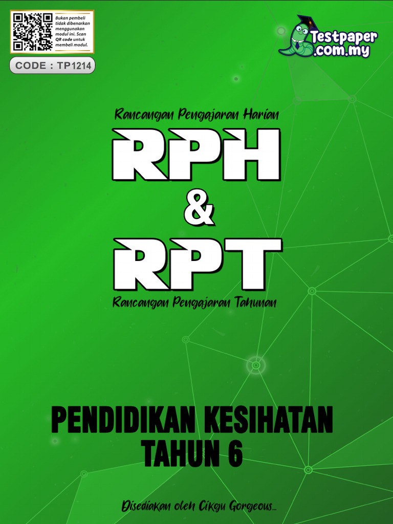 Cover Page RPH Dan RPT 2023 - Pendidikan Kesihatan Tahun 6 01 | PDF