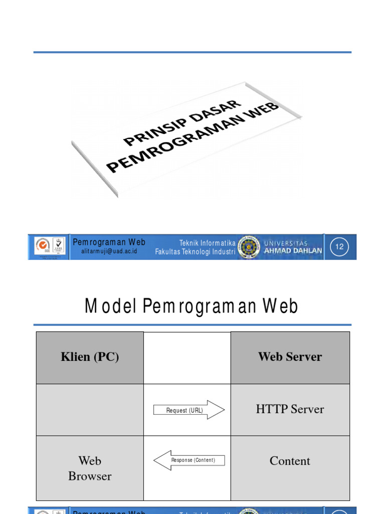 Materi 02b.konsep Pemrograman Berbasis Web#prinsip Dasar Pemrograman ...