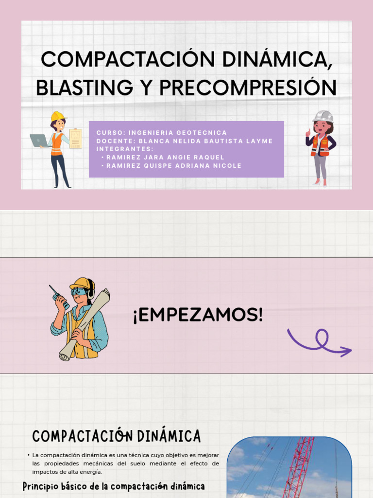 4. Compactación dinámica, blasting y precompresión | PDF | Naturaleza