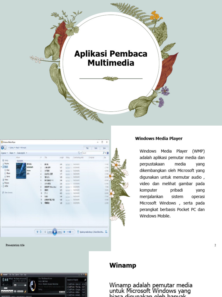 Aplikasi Pembaca Multimedia | PDF