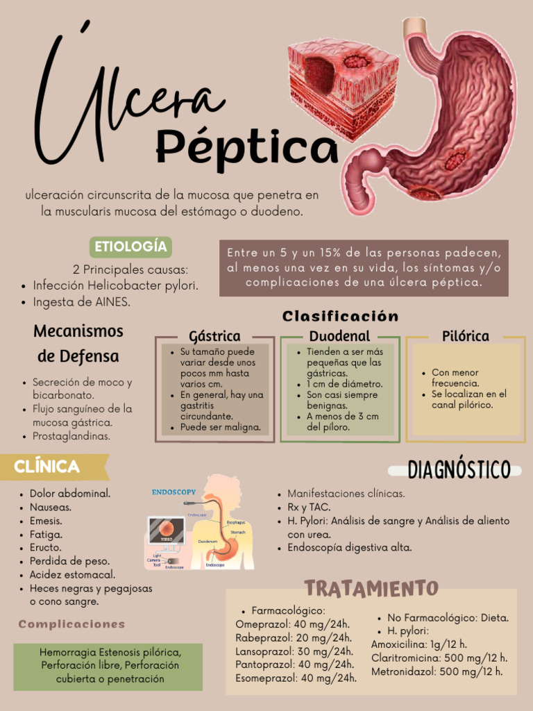 Causas y Tratamiento de Úlcera Péptica | PDF | Medicina CLINICA ...