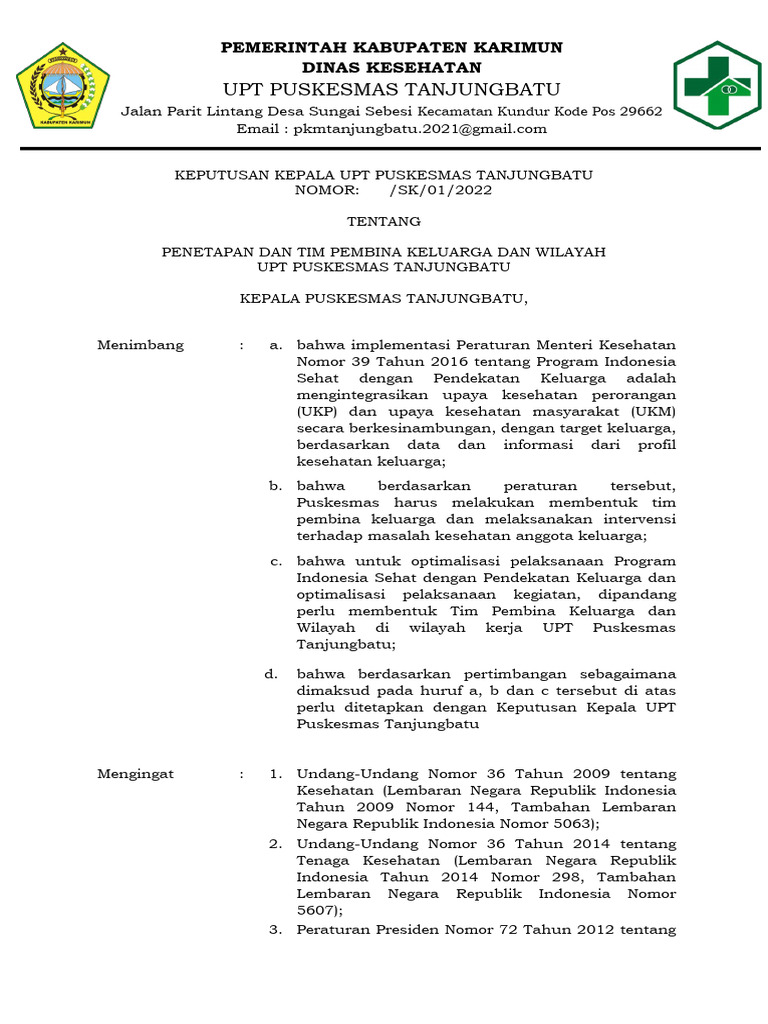 SK TIM PEMBINA KS 2022 FIX | PDF